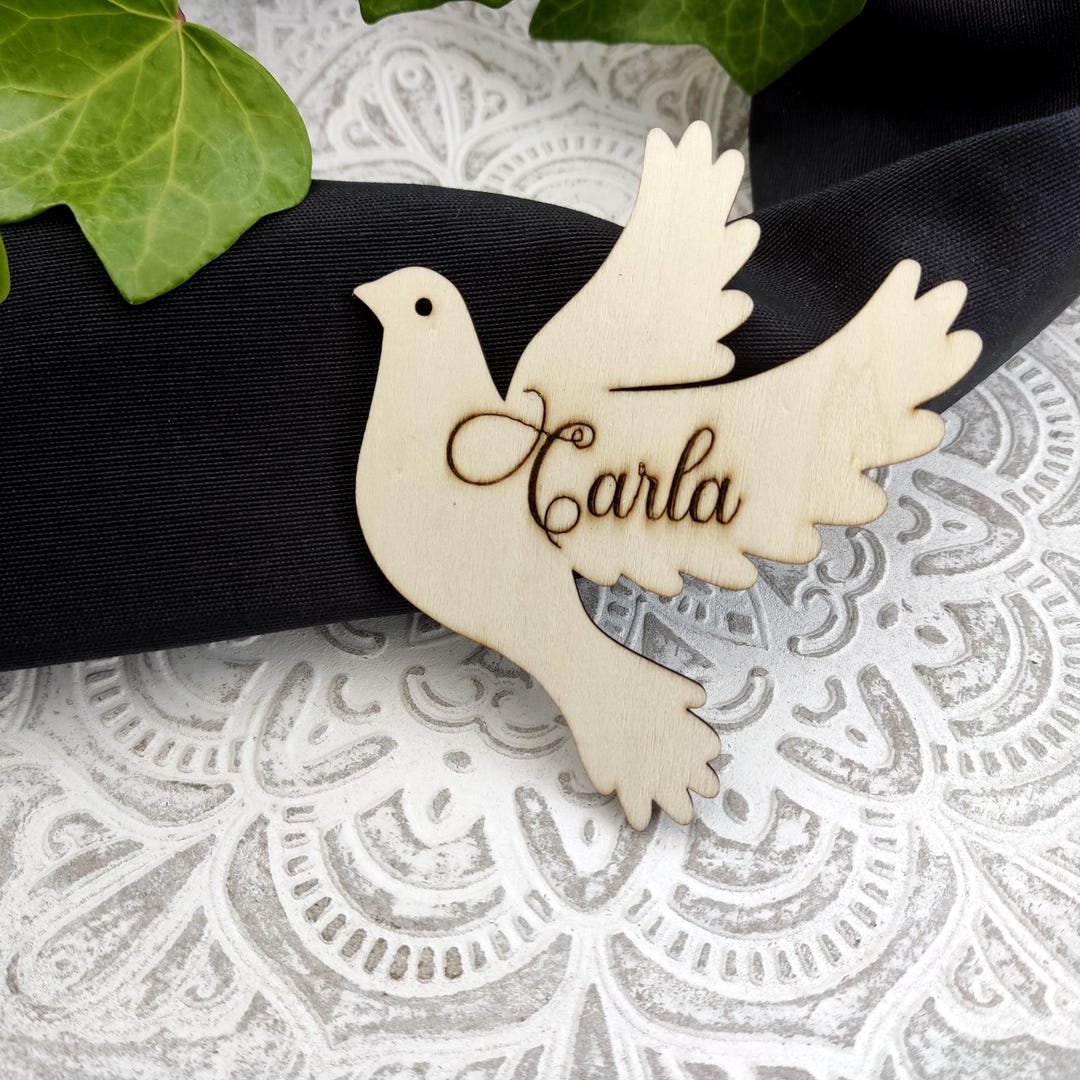 Wooden Dove Place Cards Holders Wooden Place Cards Wedding Place Cards ...