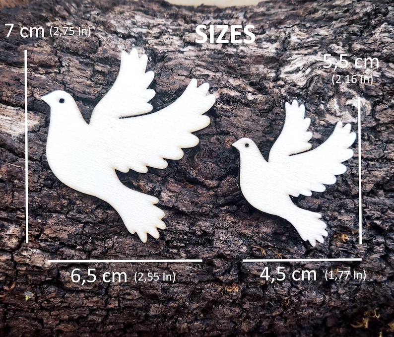 Laser Cut Wooden Dove Shape: Unfinished Wood Cutout for Crafts - Etsy
