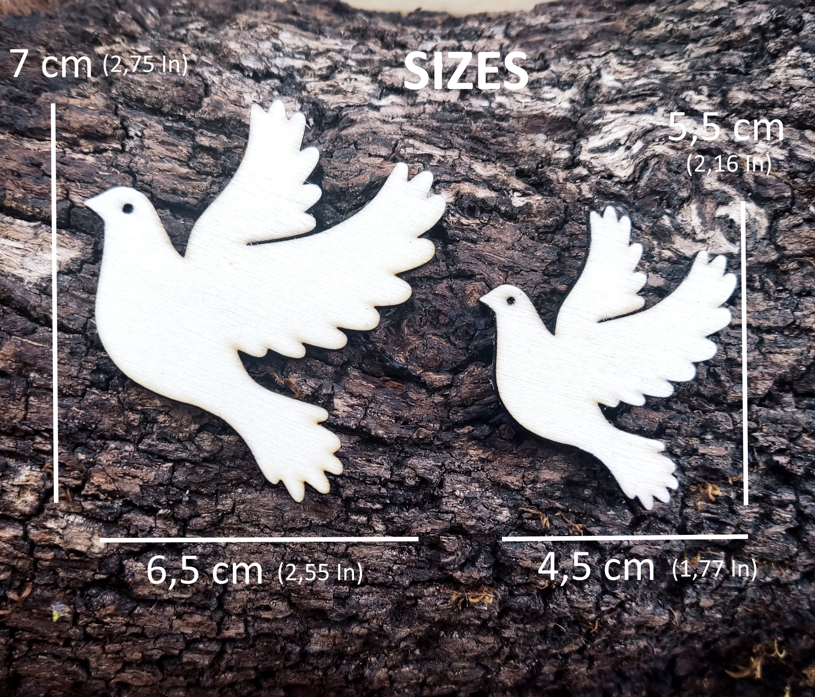 Dove Wooden Shape Dove Cutout Decoupage Unfinished Wooden Doves Laser ...
