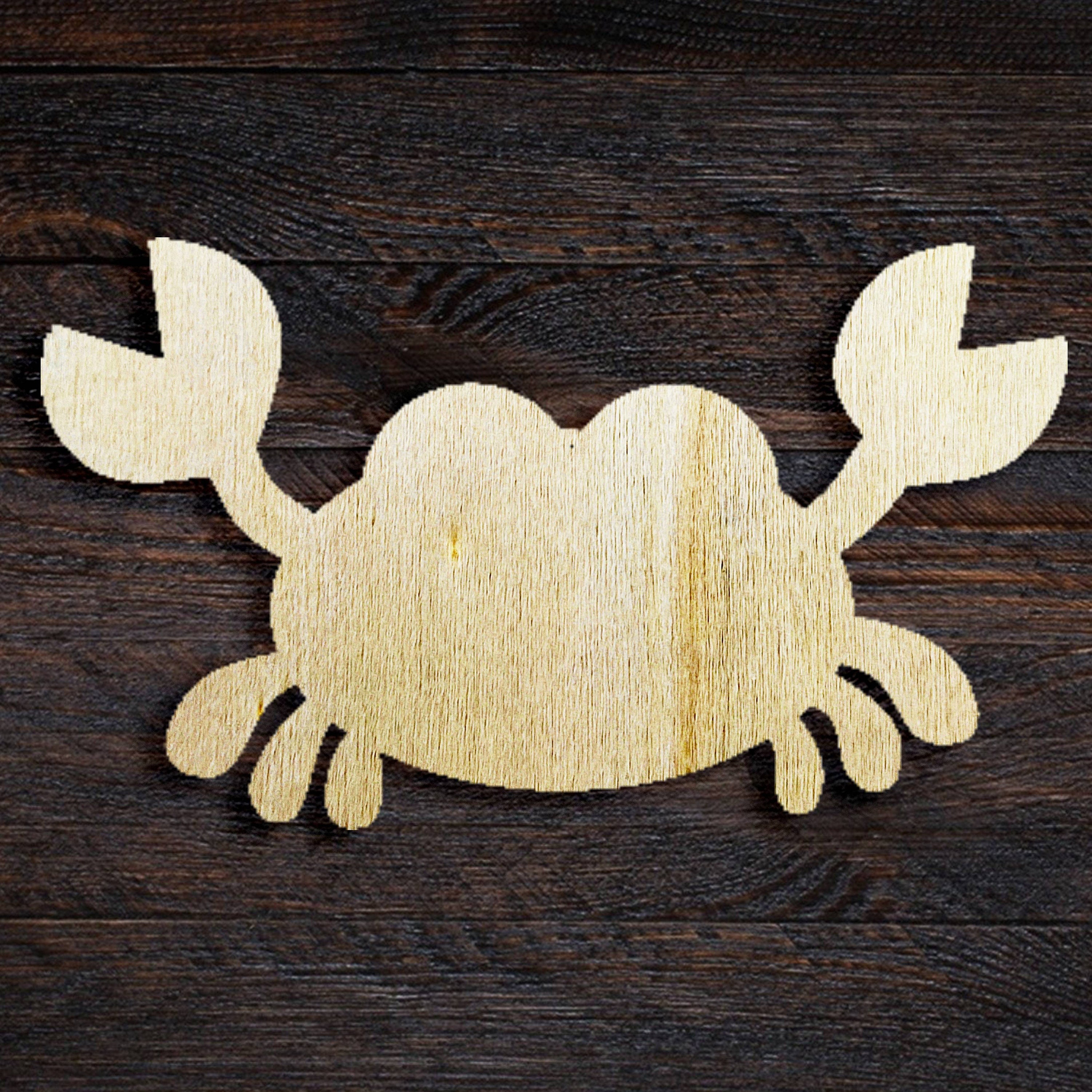Wooden Crab Shape Crab Die Cut Wooden Crab Craft Projects Wooden Crabs ...