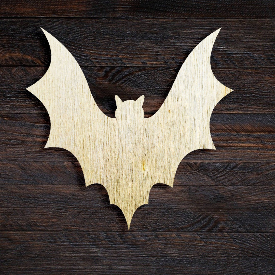 Bat Wooden Shape Die Cut Wooden Halloween Bat Craft Projects Decor ...