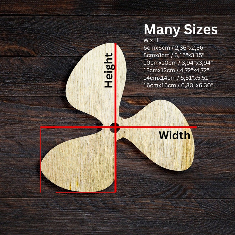 Propeller Wooden Shape Die Cut Wooden Ship Propeller Boat Craft ...
