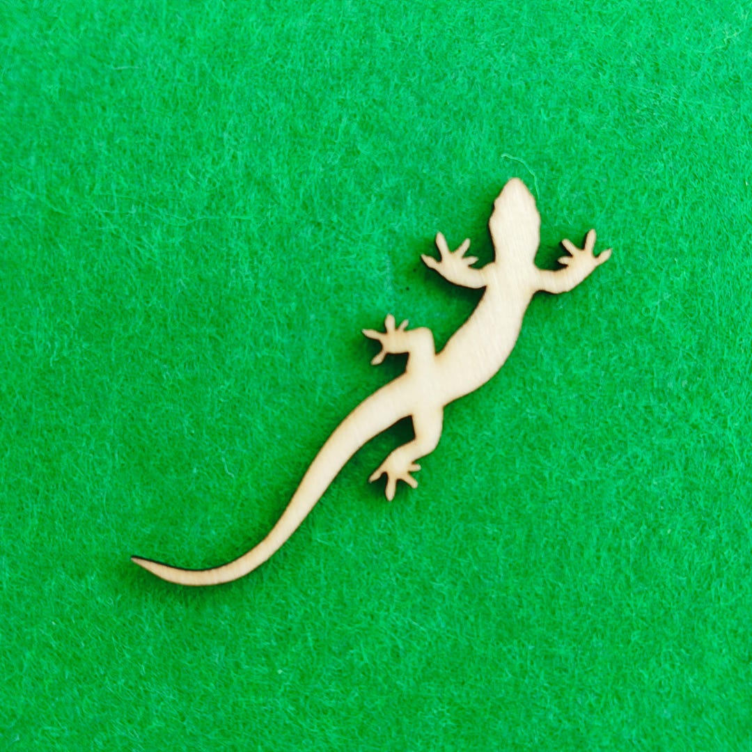 Wooden Gecko Die Cut Craft Projects Wooden Lizard Decor Unfinished ...