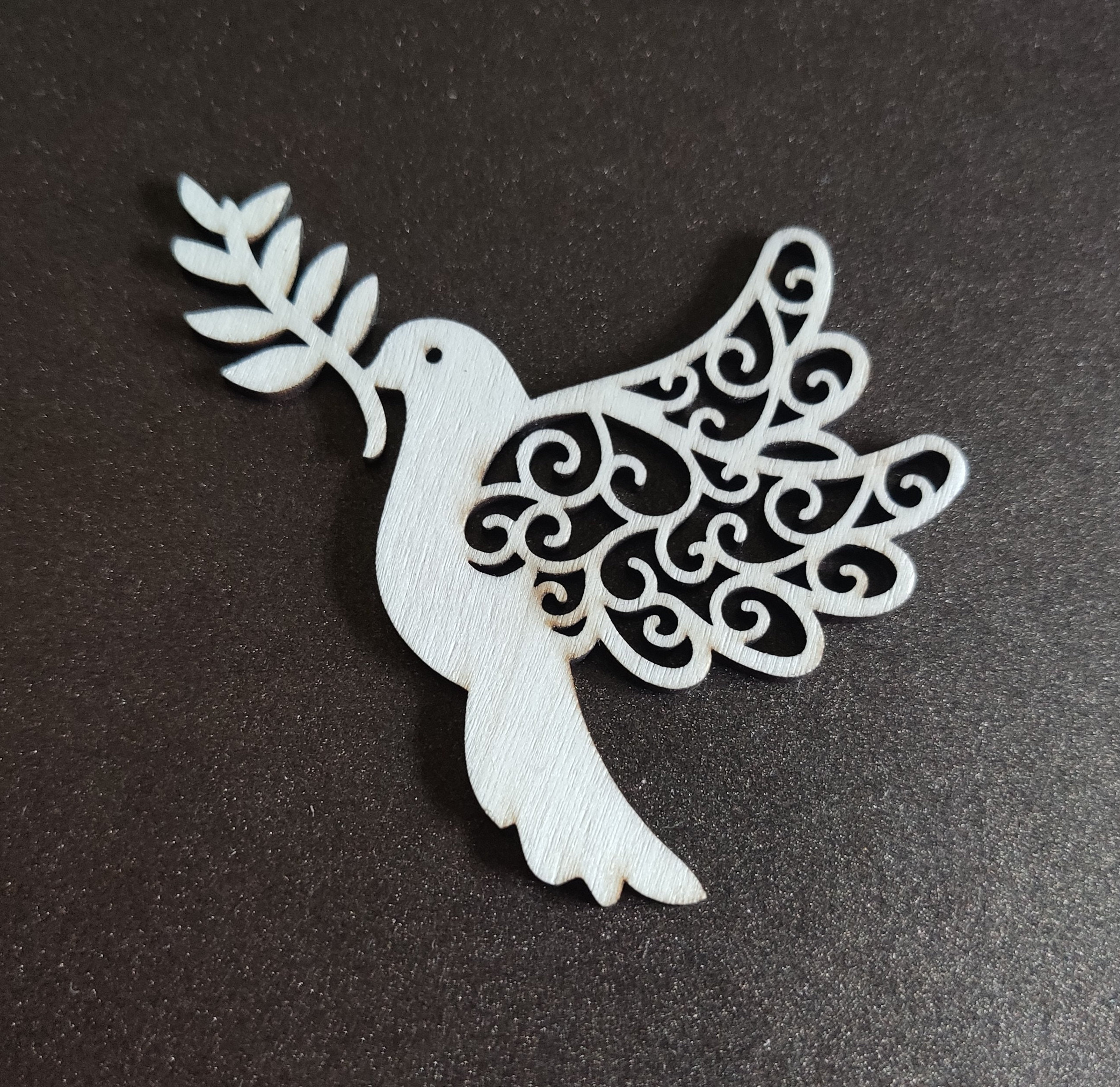 Dove Wooden Shape Dove Cutout Decoupage Unfinished Wooden Doves Laser ...