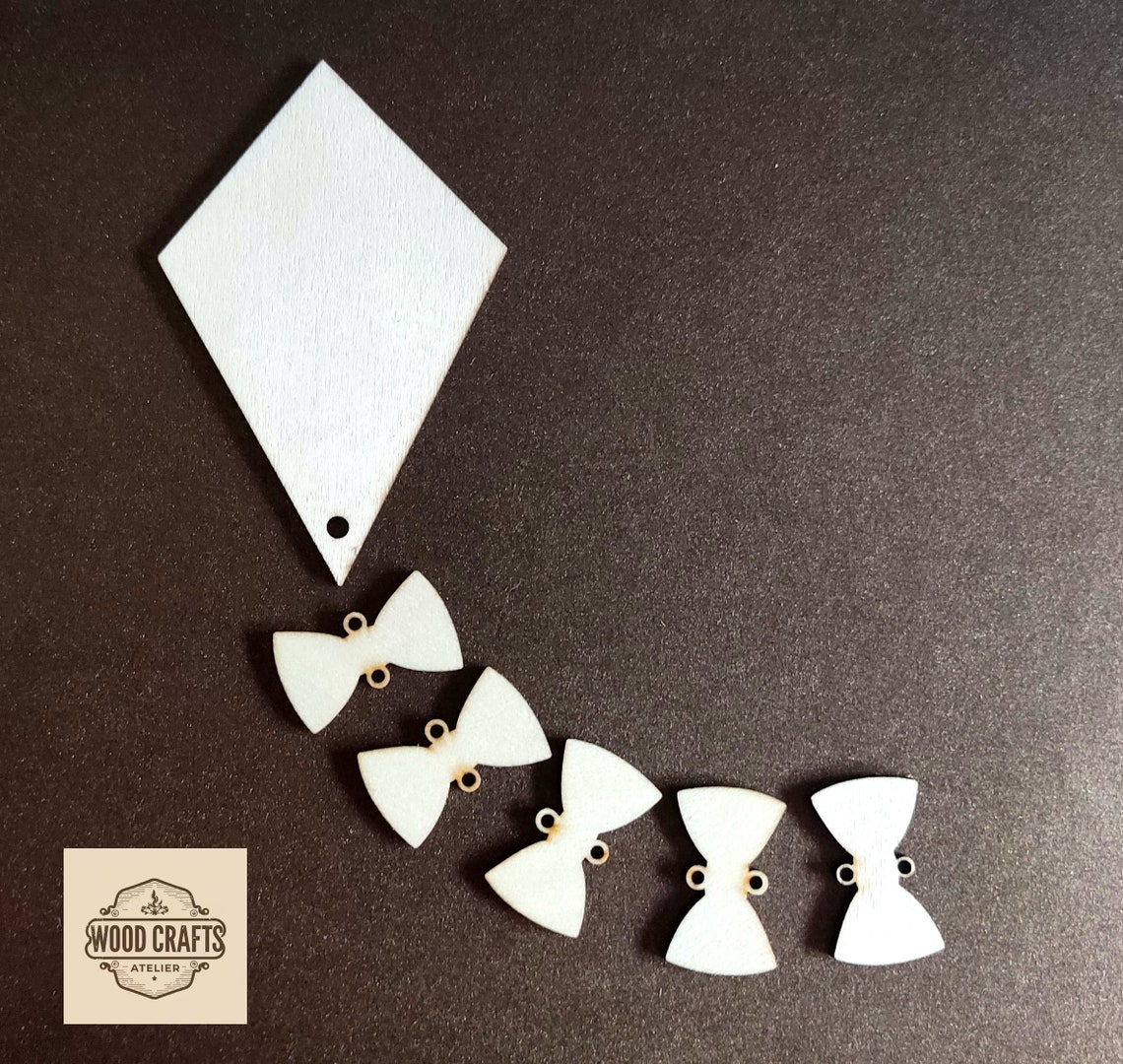 Wooden Kite Shape With Bows: DIY Craft Project - Etsy