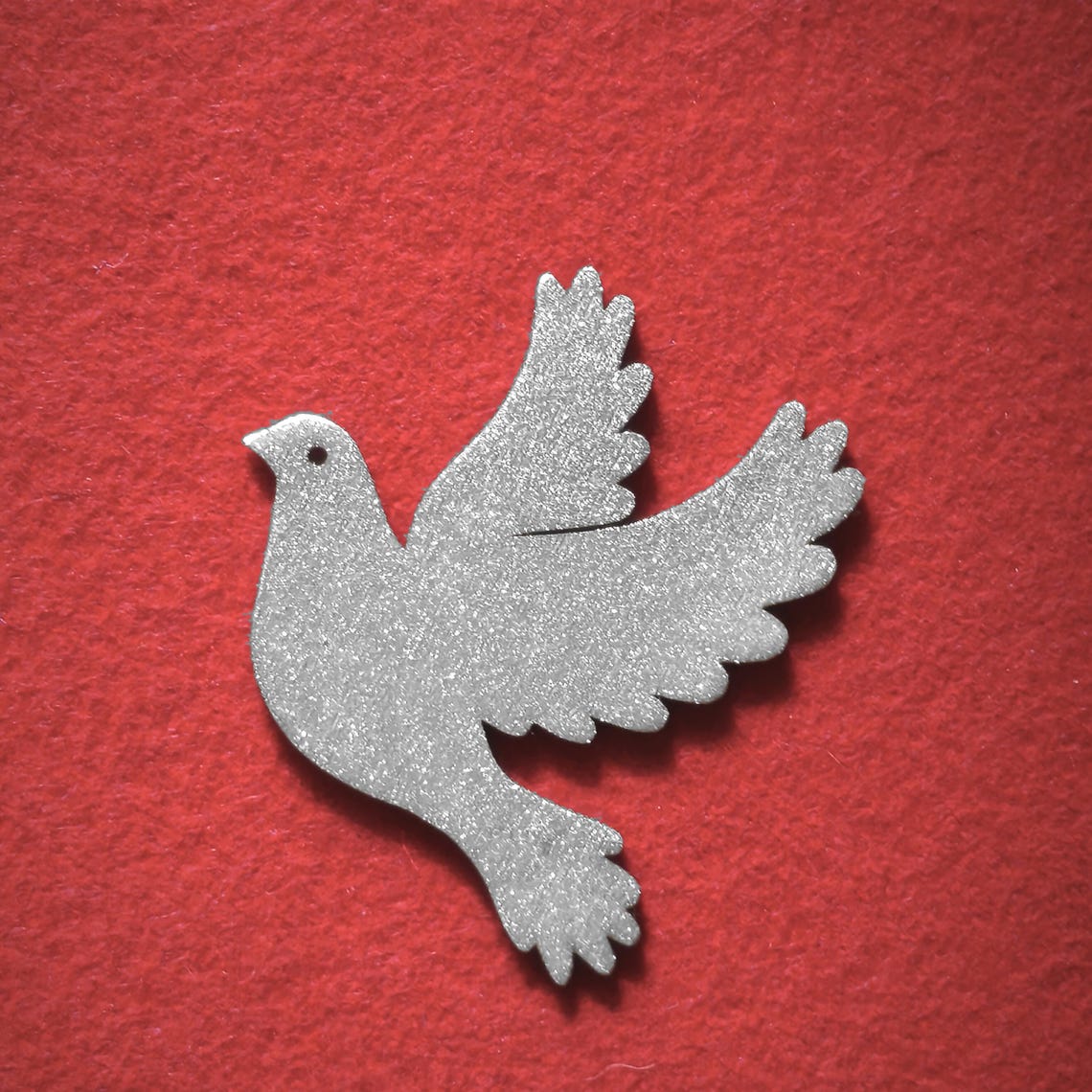 Silver Wooden Dove, Painted Dove Shape Cutout for Crafts Painted Wooden ...