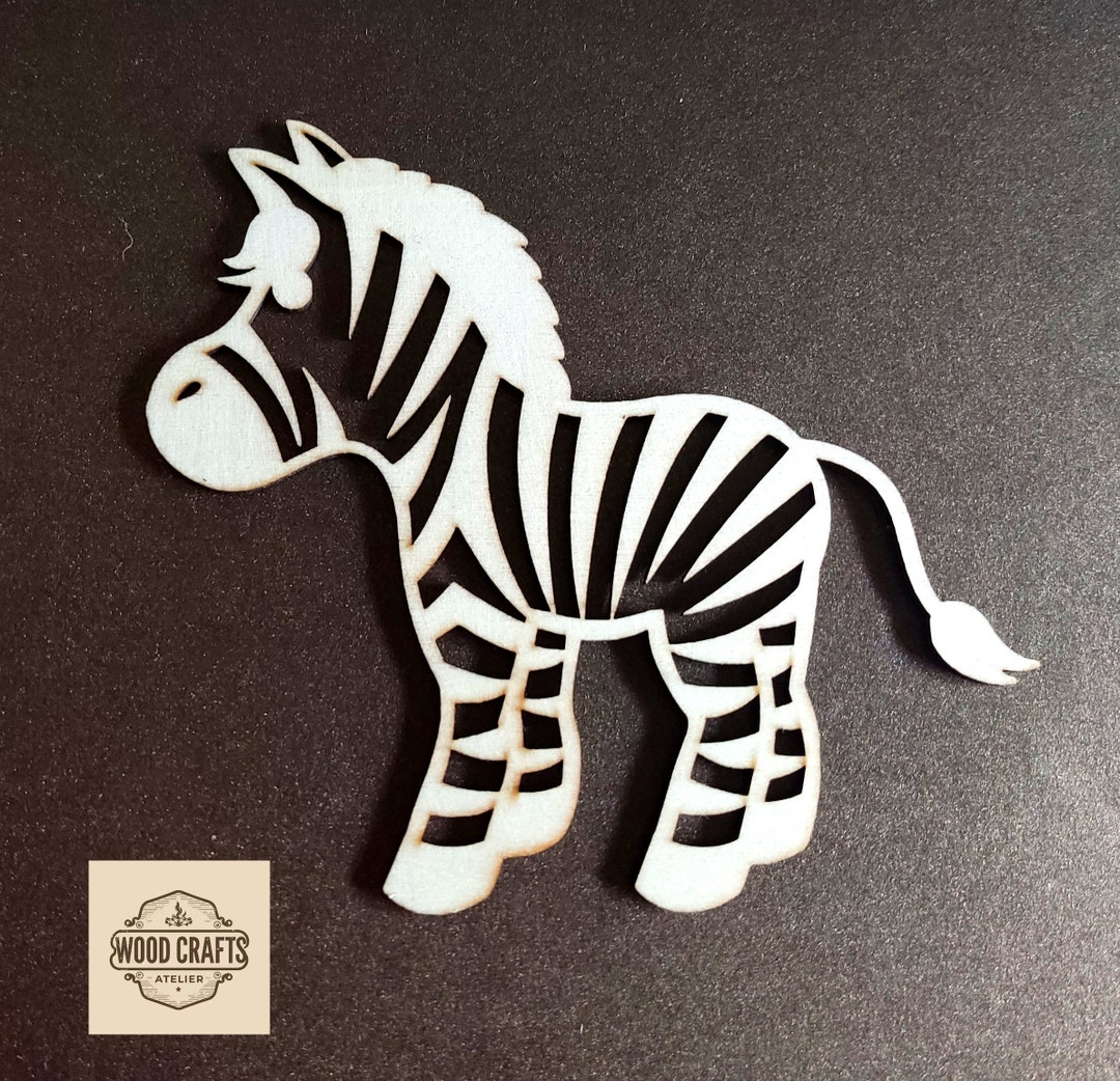 Wooden Zebra Shape: Unfinished Wood Animal Cutout, DIY Craft Decor - Etsy
