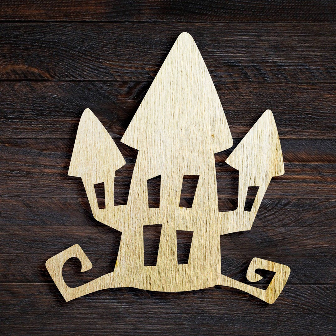 Wooden Haunted House Blank Die Cut Halloween Craft Projects Decor ...