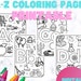 26 Alphabet Coloring Pages Worksheets for Kids Preschool Kindergarten ...