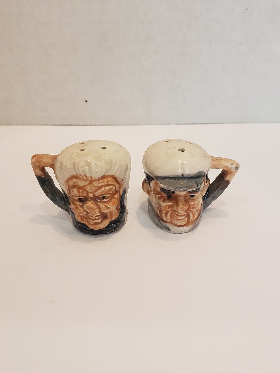 Vintage Fisherman Head Salt and Pepper Shakers, Collectible Decor - Etsy