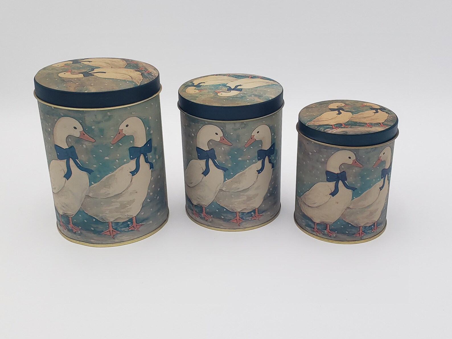 Vintage Collectible Tins, Ducks Nesting Tins, Set of 3, Made in Taiwan ...