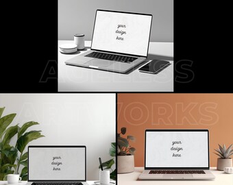 PNG & PSD Collection Bundle Laptop Mockups Computer Mockups 16:9 ...