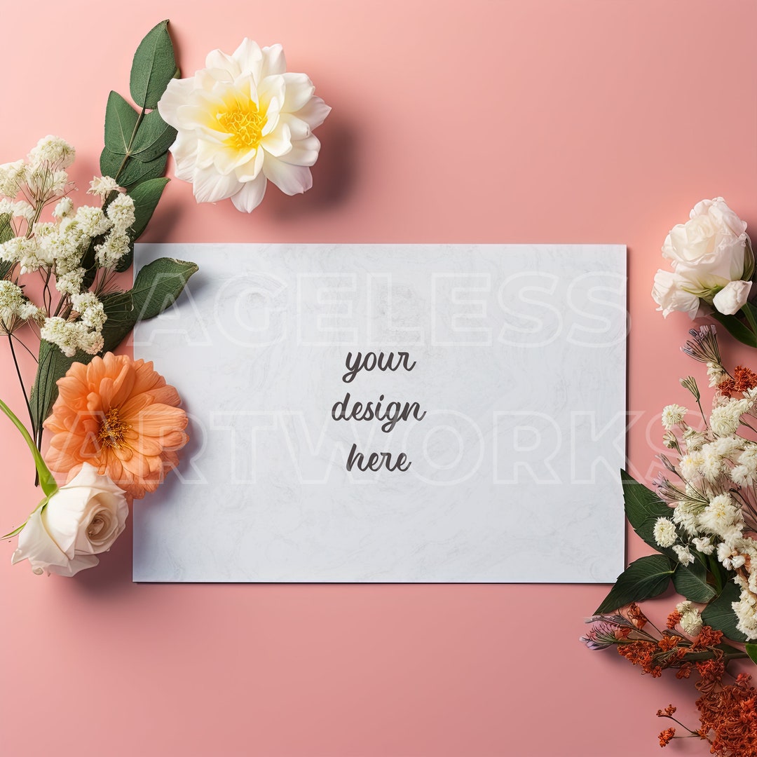 PNG & PSD Files Invitation Card Mockup Horizontal Birthday - Etsy