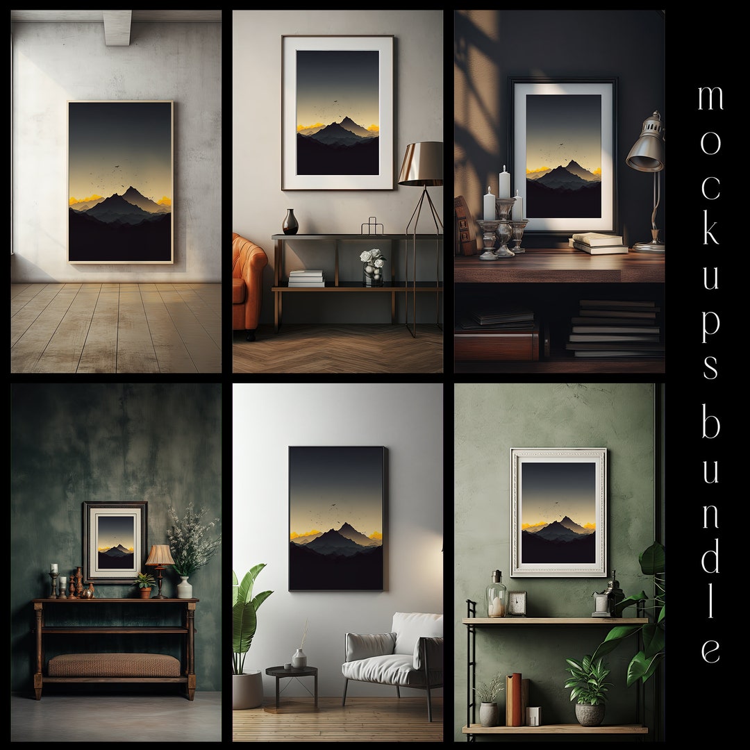 Mockups PSD & PNG Bundle 9:16 Collection Mockups Set Multiple - Etsy