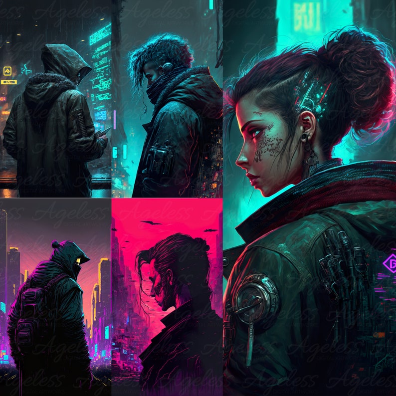 Cyberpunk Chronicles: Neon Art Celebrating the Cyberpunk Era - Bundle ...