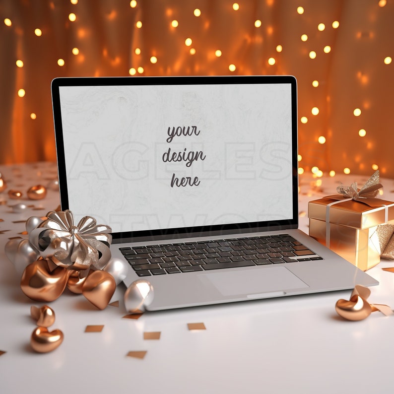 Festive Laptop Mockups: PNG & PSD Collection (digital Download) - Etsy