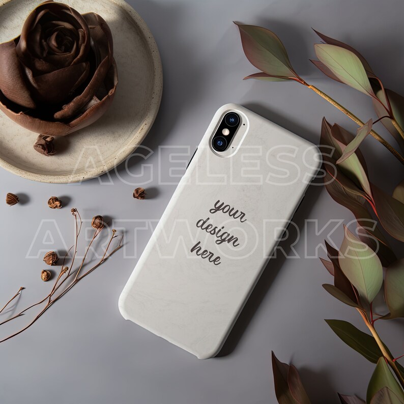 PNG & PSD Collection Bundle Phone Case Mockups 9:16 Office Workspace ...