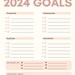 2024 Goals Template, Goals Printable Planner, 2024 Resolutions, 2024 ...