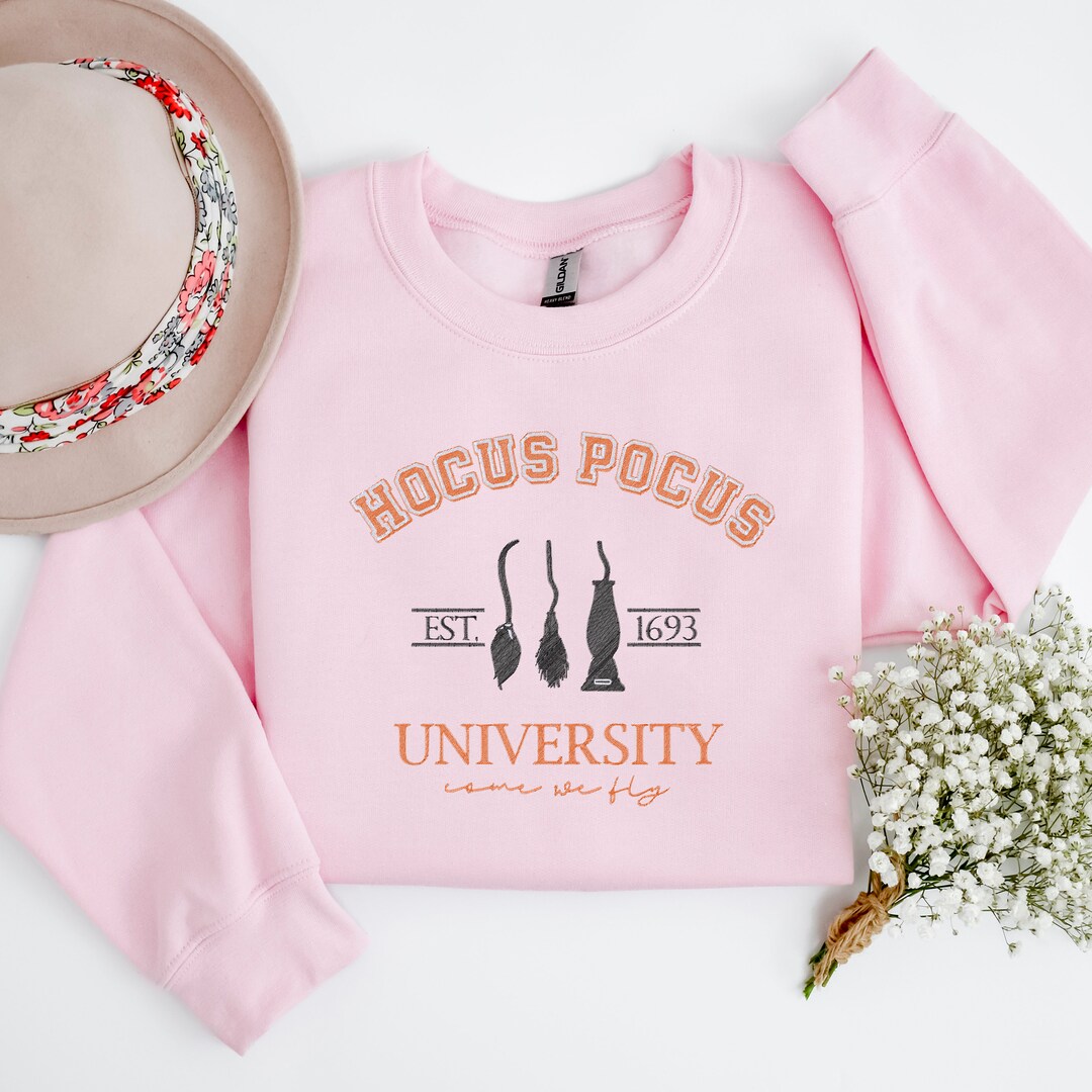 Embroidered Hocus Pocus University Halloween Sweatshirt - Etsy