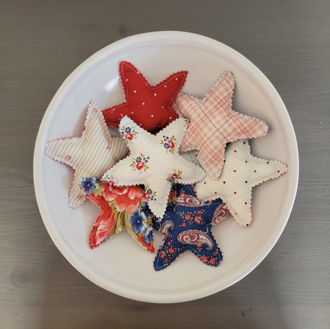 Star Bowl Fillers, Tiered Tray Decor, 4th of July Decor, Set of 7 Star ...