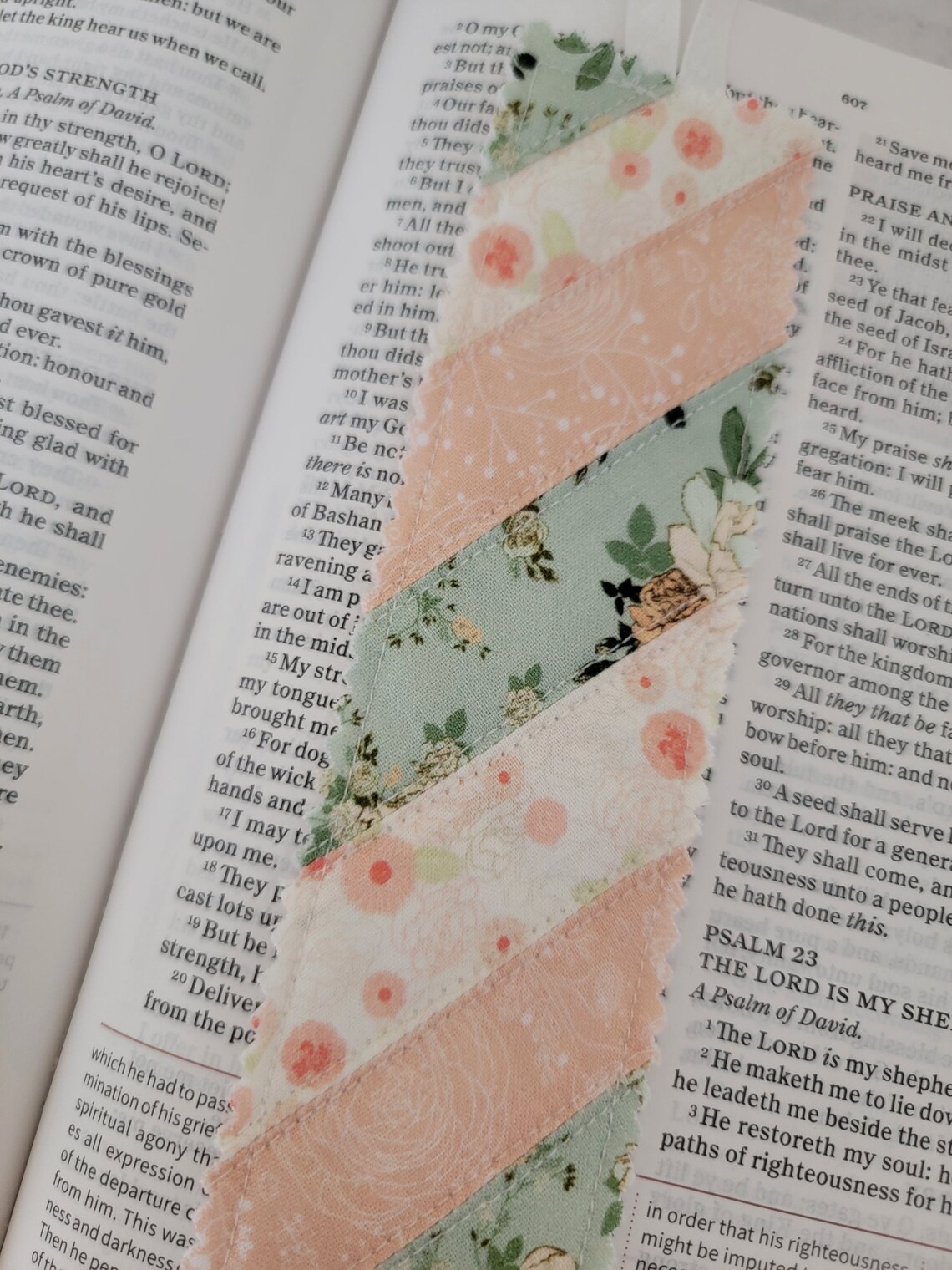 Quilted Fabric Bookmark, Handmade Bookmark, Spring Bookmark, Mother's ...