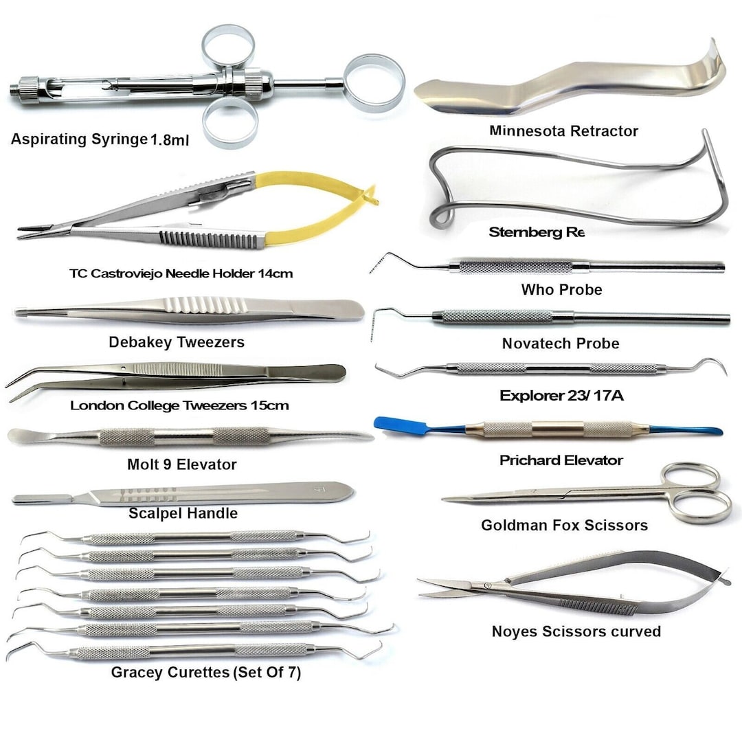 Periodontal Instruments Kit Dental Implants Surgical Orthodontics 21 Pcs Etsy