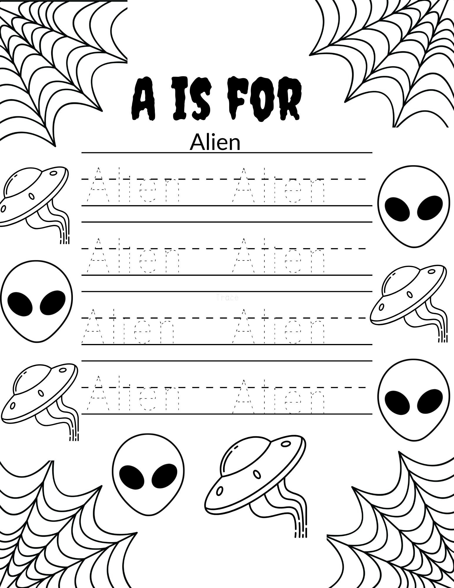 Halloween Alphabet Worksheets - Etsy