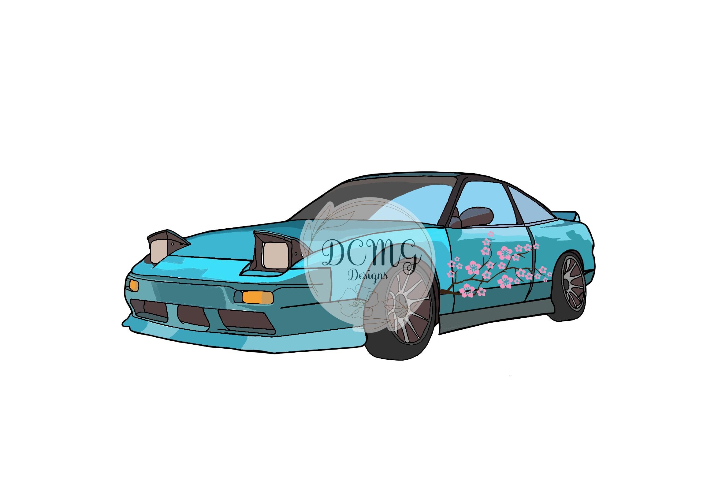 Nissan 240sx S13 Digital Drawing PNG File - Etsy