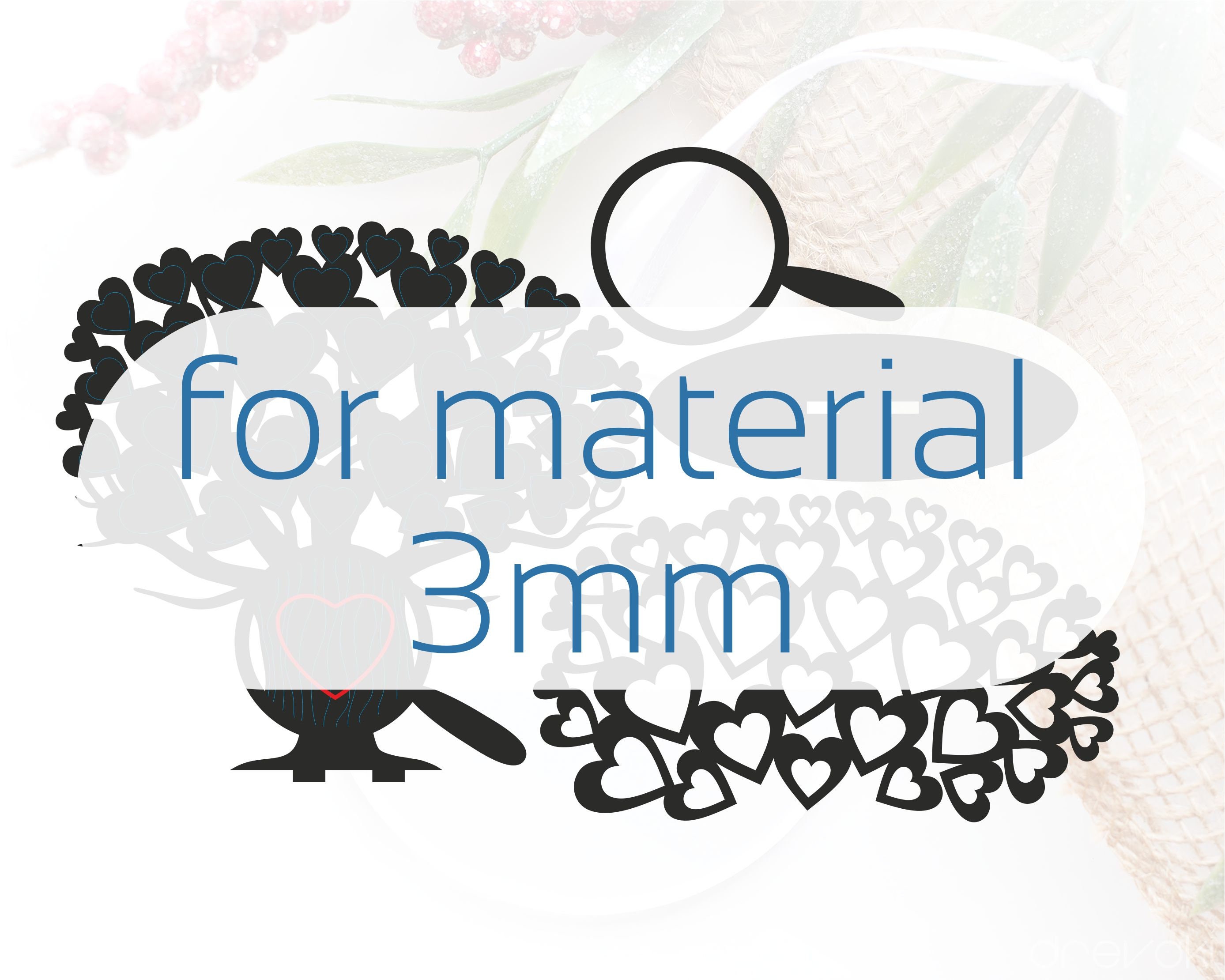 Love Tree Svg, Valentines Day Svg Laser Cut File, Personalized Heart ...