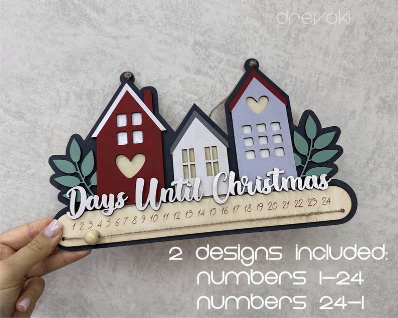 Christmas Countdown SVG, Days Until Christmas Countdown Calendar SVG ...