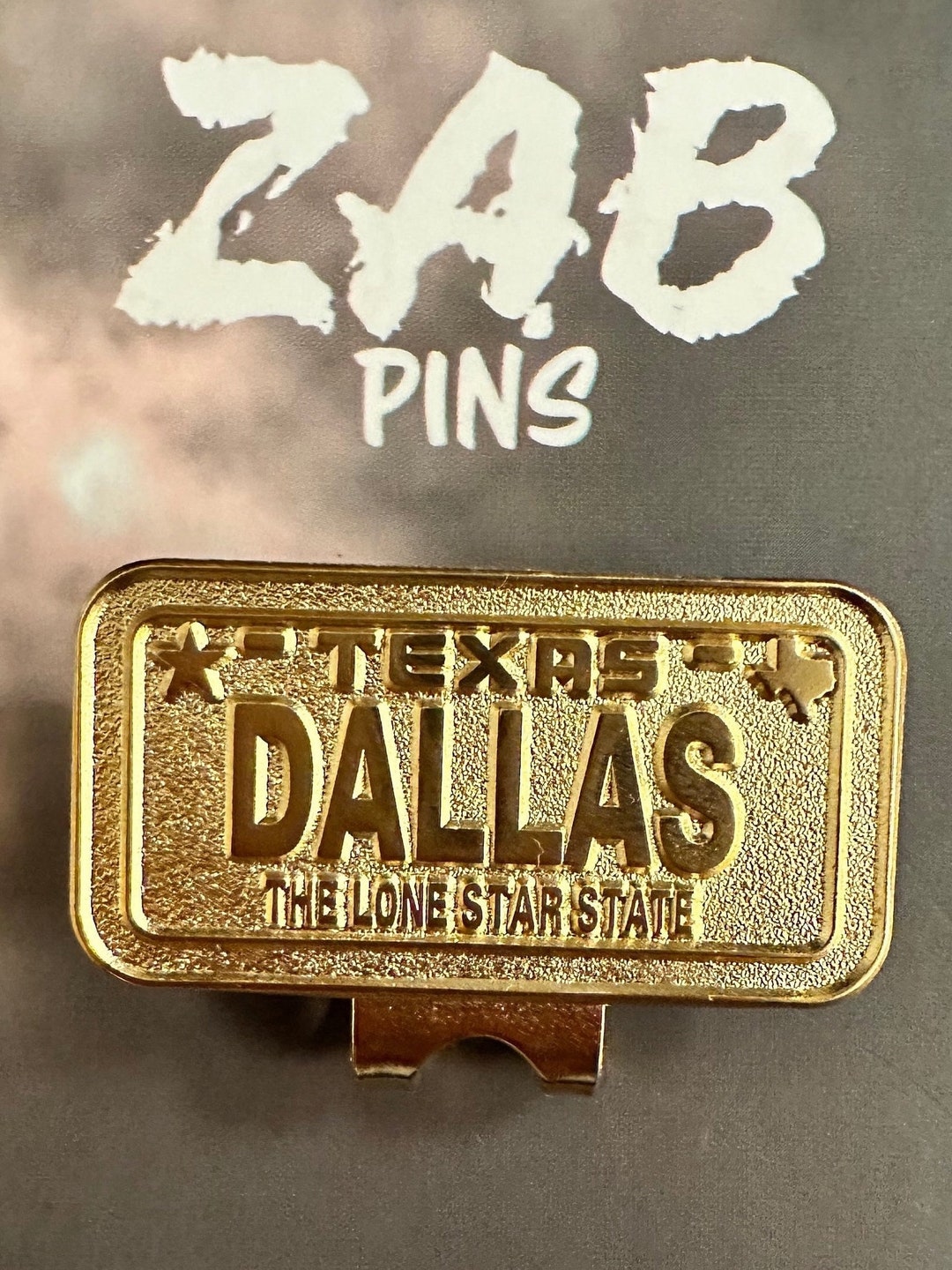 Dallas License Plate Pin - Etsy
