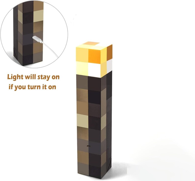 The Original Minecraft-inspired Torch Night Light - Etsy UK