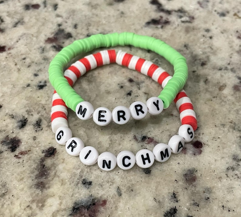 Grinch Bracelets, Christmas Bracelets, Christmas Gifts, Stocking ...