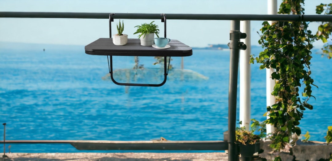 Balcony Railing Table Hanging Folding Deck Railing Table - Etsy