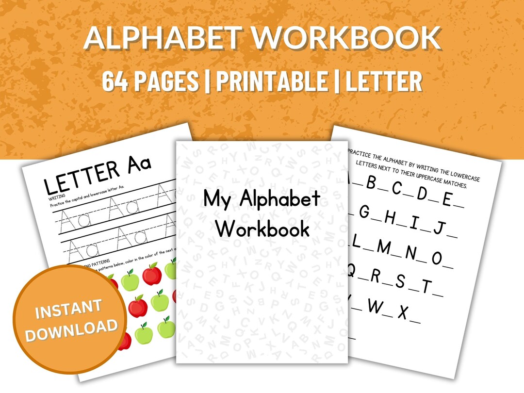 Printable Alphabet Workbook for Prek Kids - Etsy