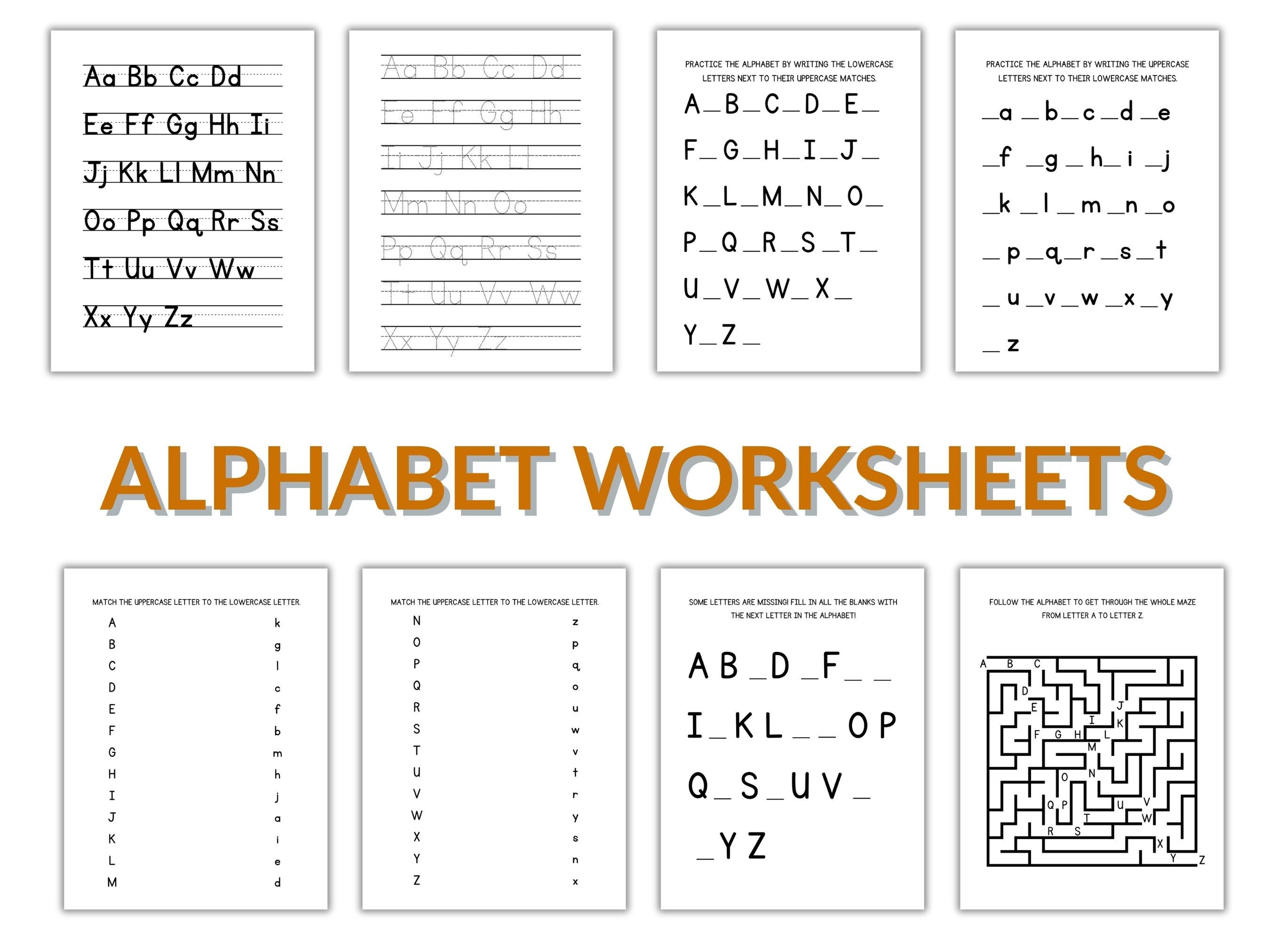Printable Alphabet Workbook for Prek Kids - Etsy