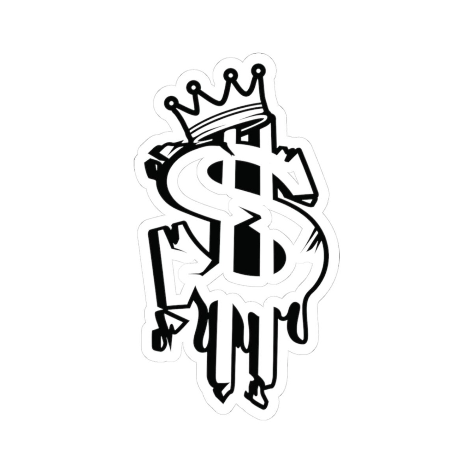 Trendy Dollar Sign Kiss-cut Stickers, Hip Hop Decor, Laptop Stickers ...