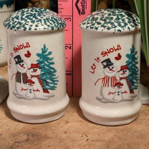 Dinnerware Set Vintage Atico Let It Snow Snowman Plates, Bowls, Mugs ...