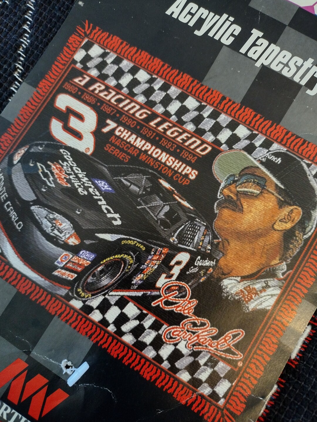 Dale Earnhardt Sr. #3 NASCAR Acrylic Tapestry - 48"x60"- Winston Cup ...