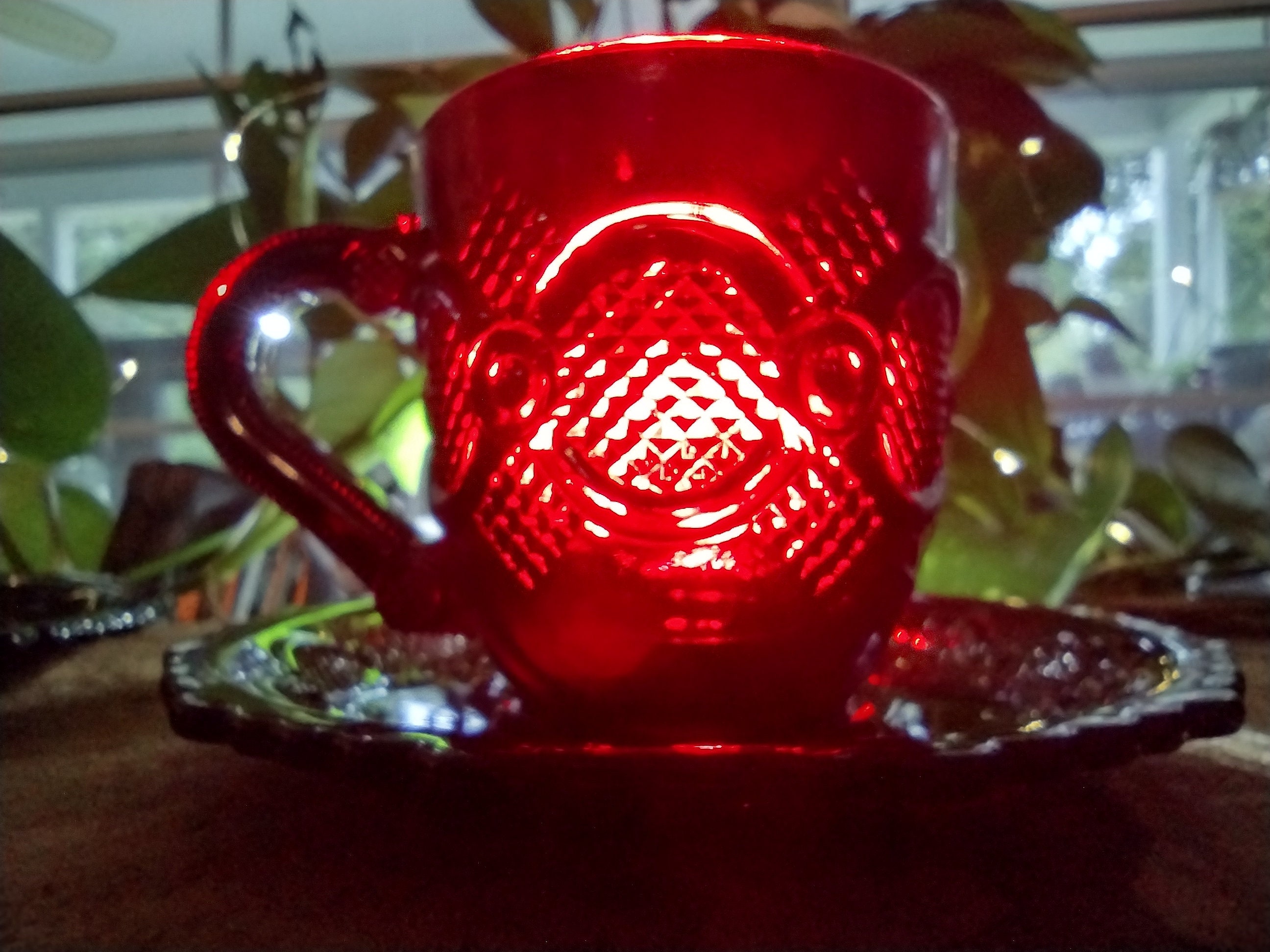 Vintage Avon 1876 Cape Cod Ruby Red Cup & Saucer Set Collector's ...