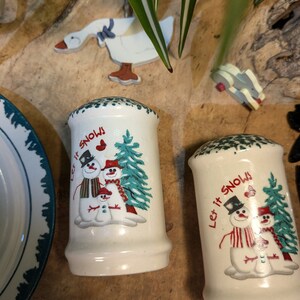 Dinnerware Set Vintage Atico Let It Snow Snowman Plates, Bowls, Mugs ...