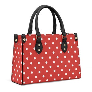 Red Polka Dot Print Handbag, Ladies Leather Purse - Etsy