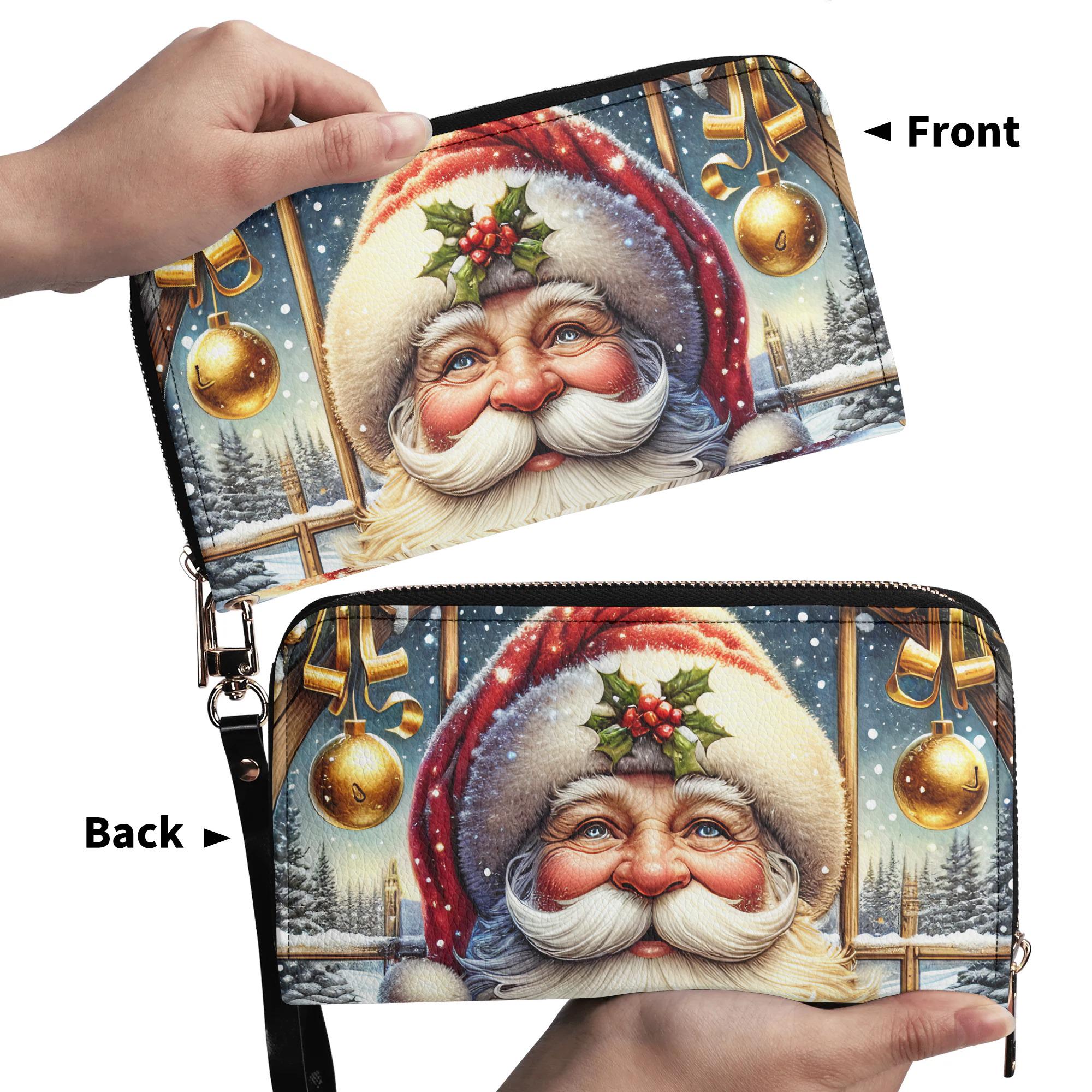 Vintage Santa Ladies Handbag With Removable Strap, Christmas Faux ...