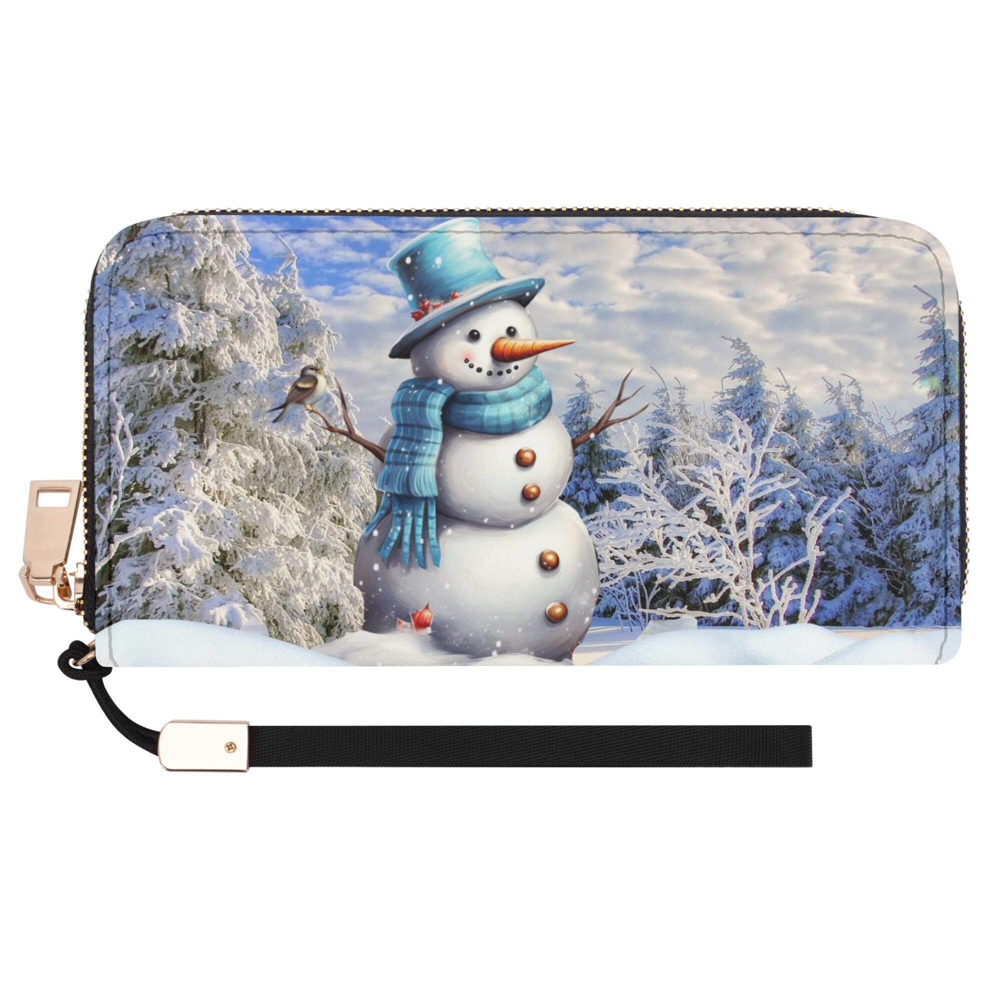 Winter Snowman Wrist Wallet: Ladies' PU Leather Purse - Etsy