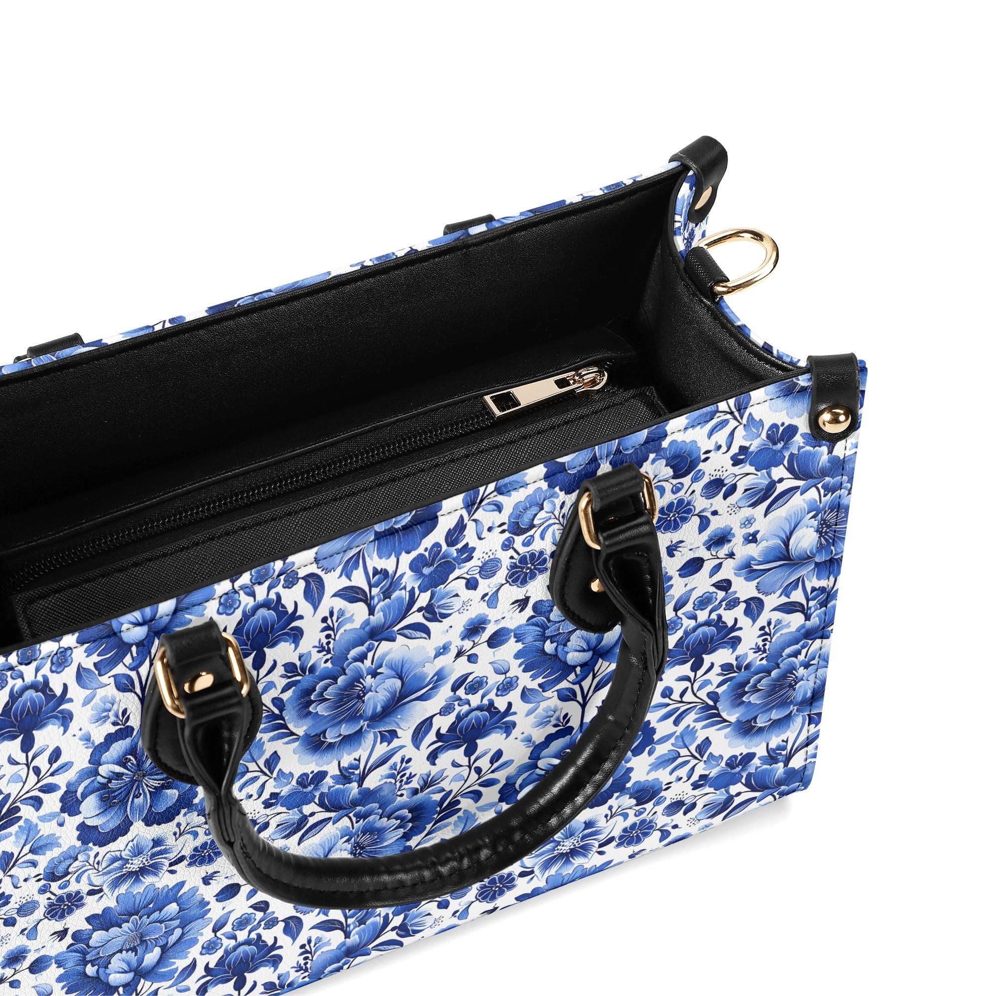 Blue Floral Handbag, Ladies Chinoiserie Leather Purse - Etsy