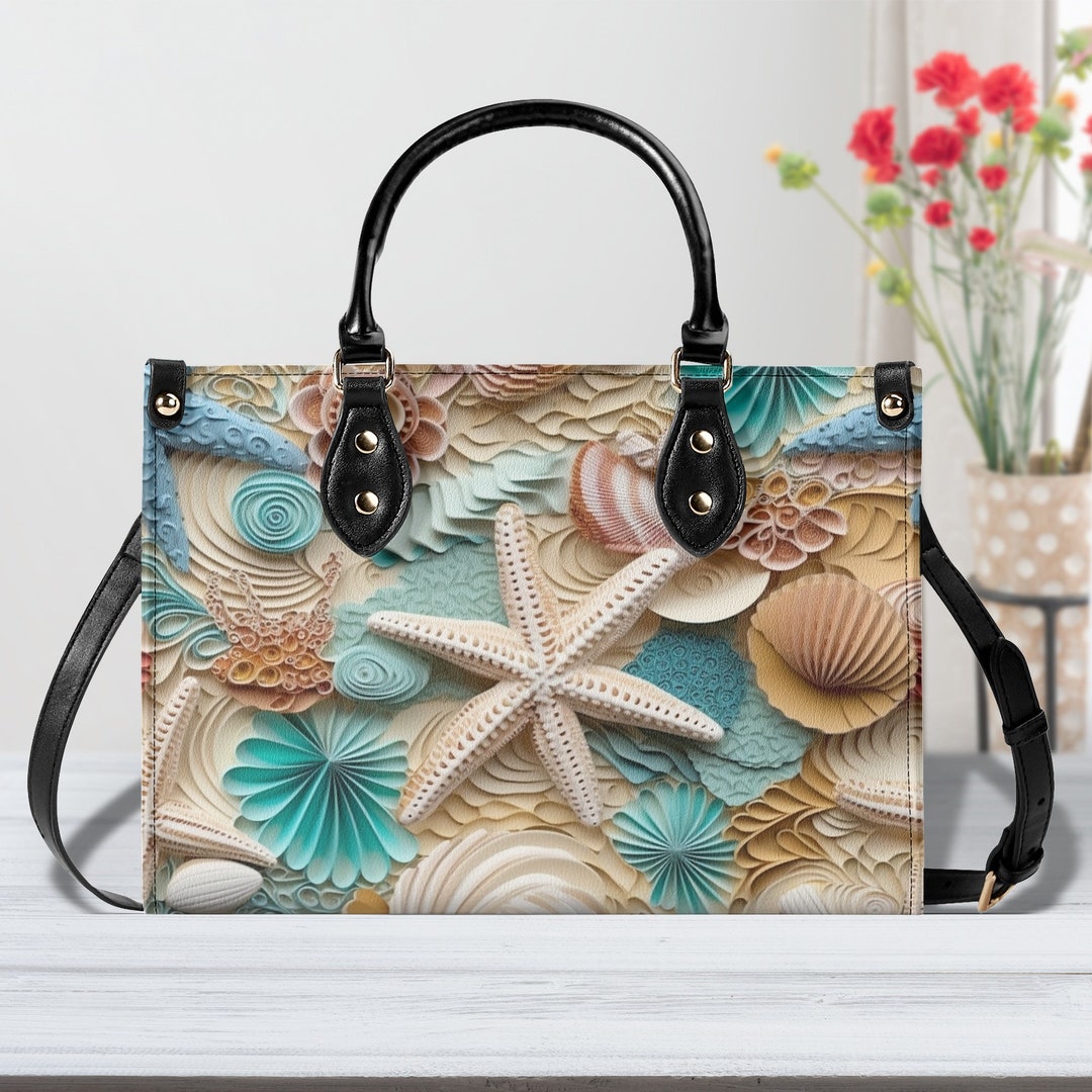 Seashell Design Purse, Ocean-inspired Handbag, Coastal Chic Fashion ...