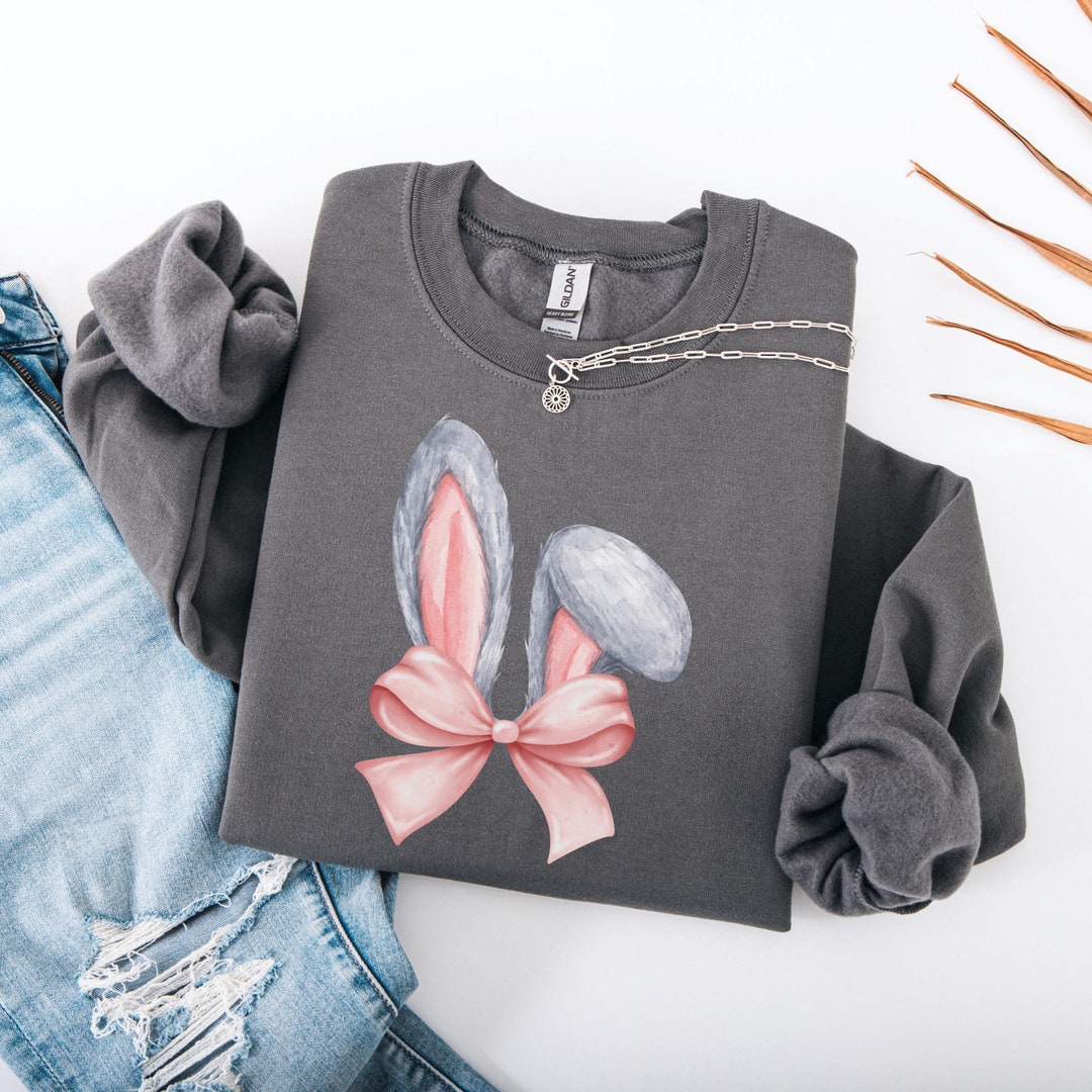 Cute Bunny Shirt, Cute Bunny Ear Sweatshirt, Easter Gift for Her ...
