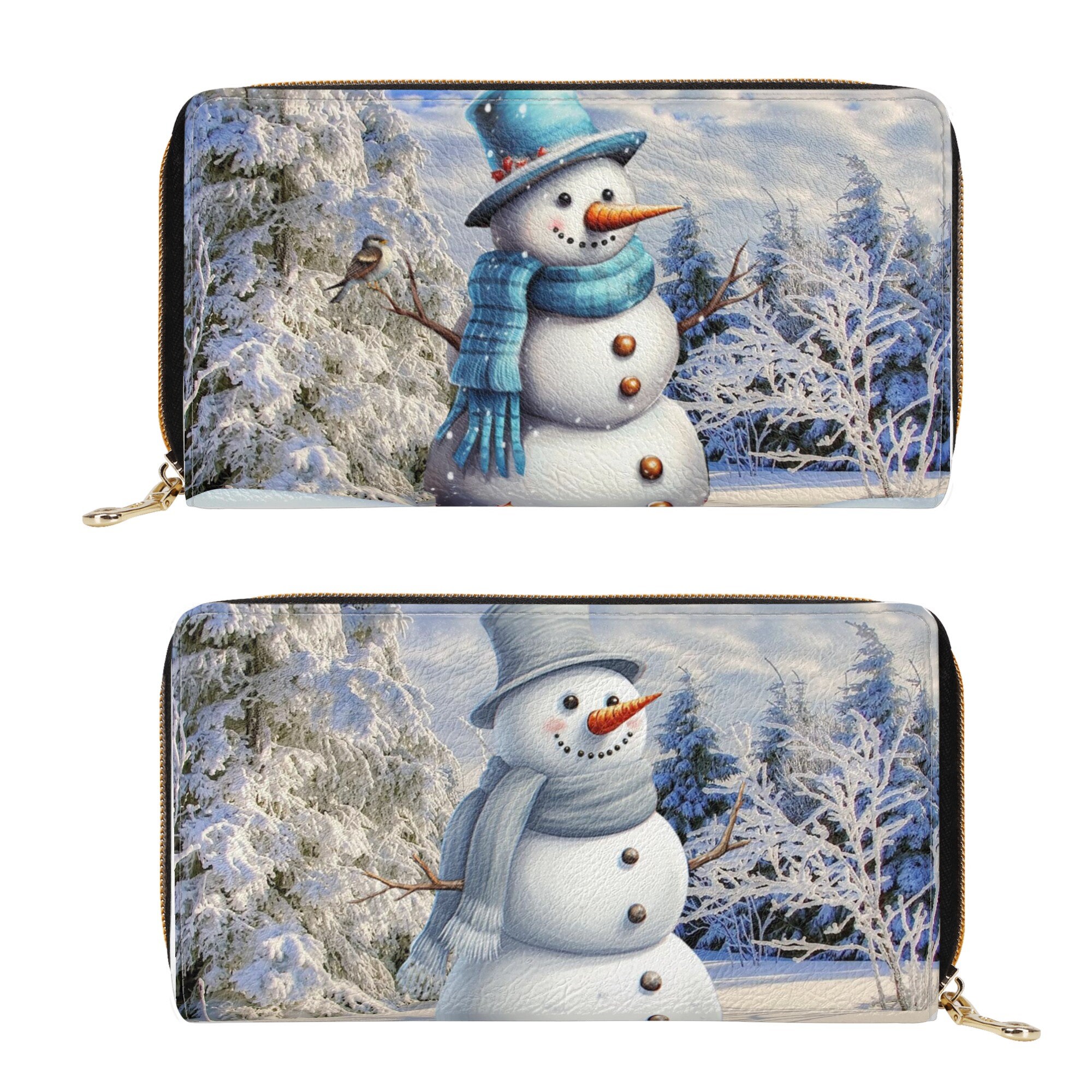 Winter Snowman PU Leather Handbag, Holiday Purse - Etsy