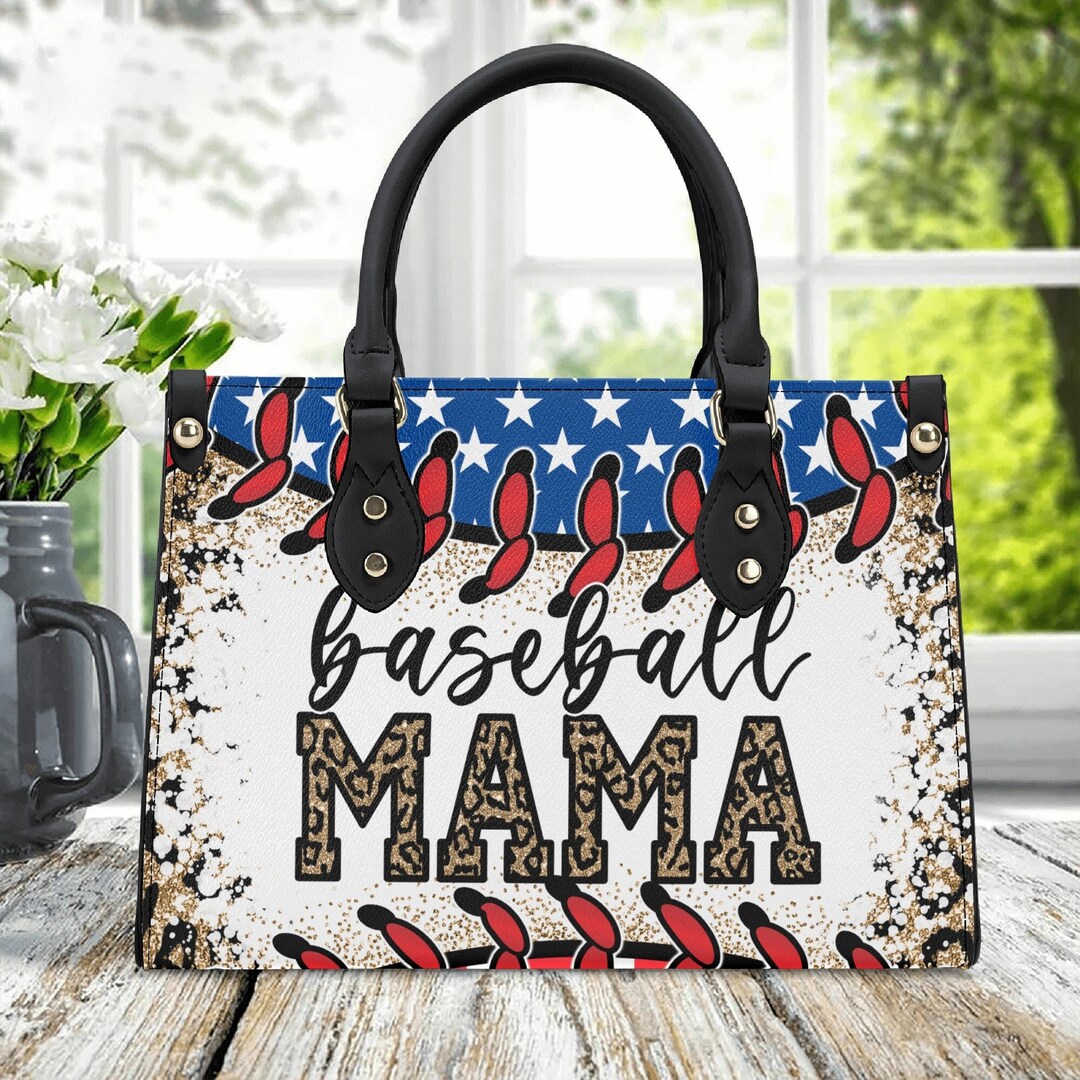 Baseball Mama Print Handbag, Chita Print Handbag, Baseball Leather ...