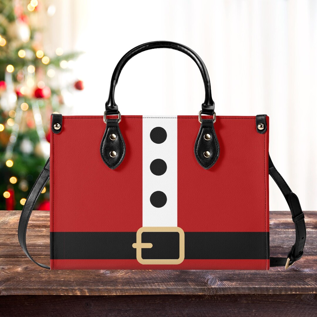 Santa Suit Handbag, Christmas Faux Leather Purse With Strap - Etsy
